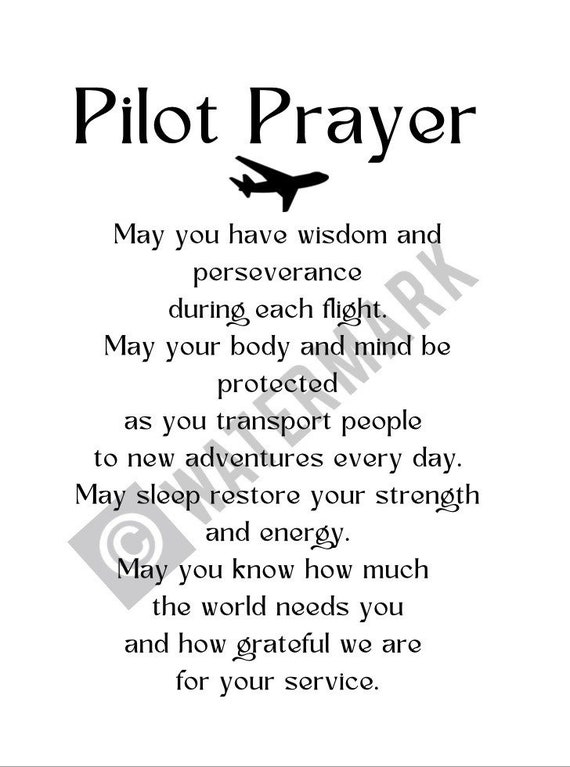 Aviators Prayer Poem