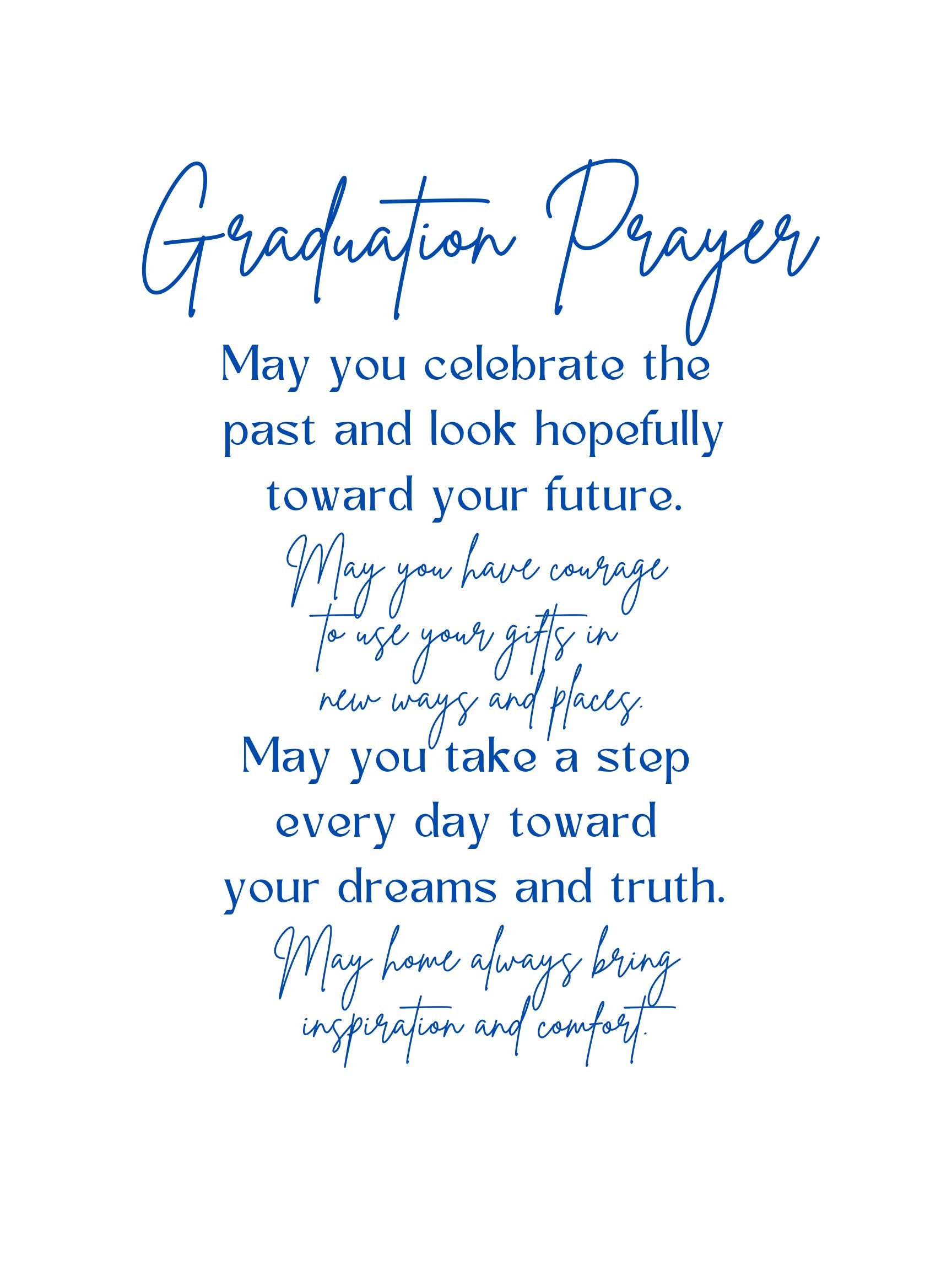 Graduation Prayer Print – Class of 2026 Gift (PDF & JPG) - Etsy