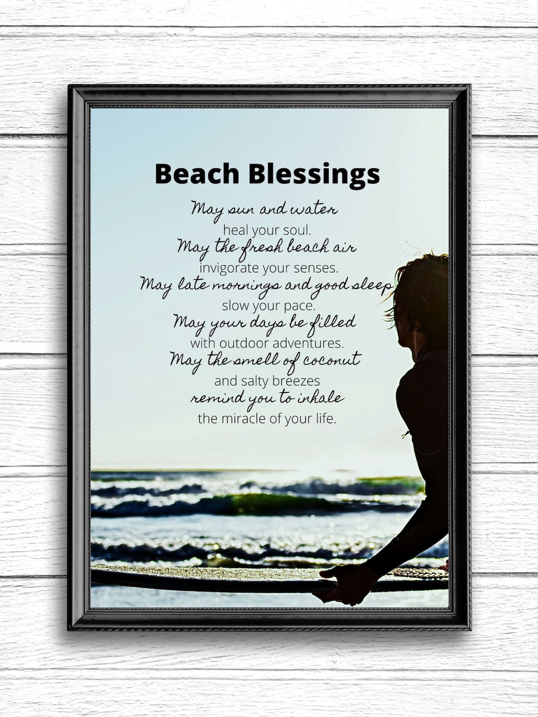 Beach Print - Beach Blessings Printable - Beach Inspiration - Beach ...