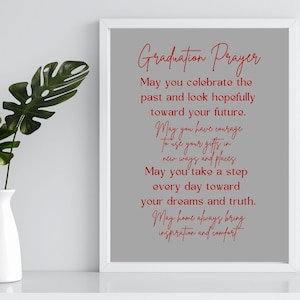Graduation Gift Customized PRINTABLE - Prayer for Graduate - School ...