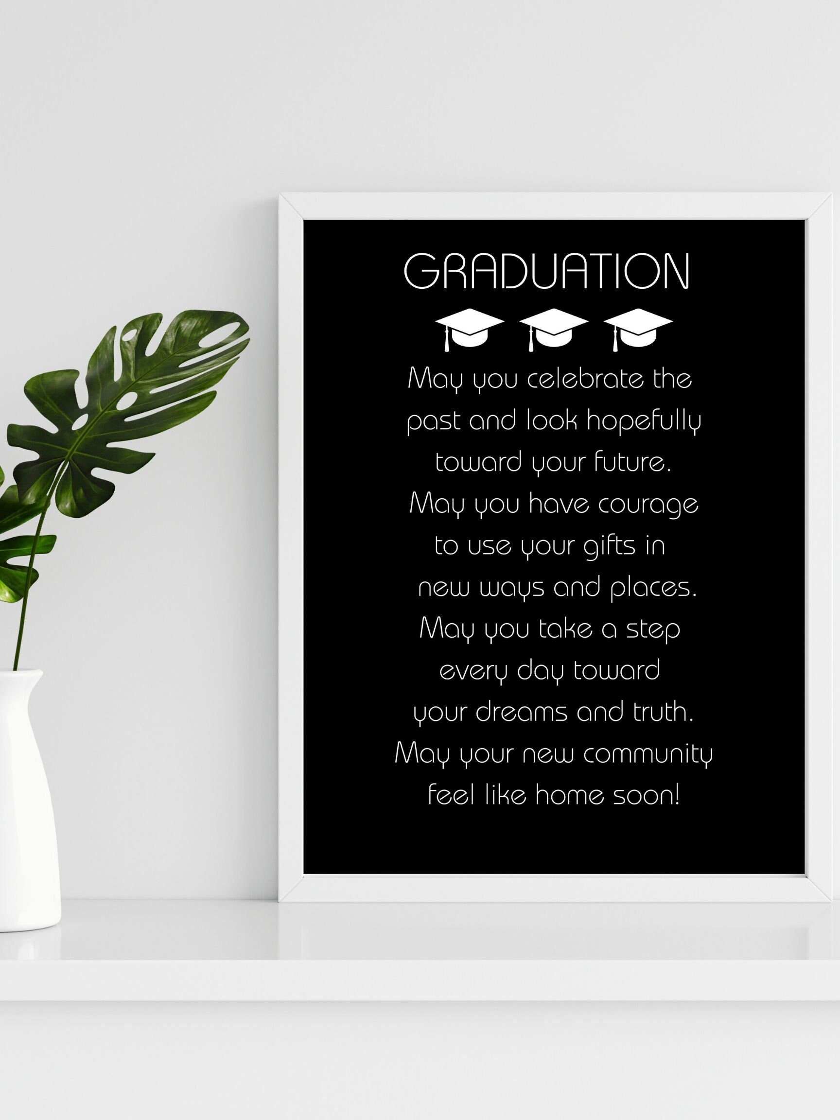 Graduation Prayer PRINT Graduation Poem Graduation Blessing Grad Gift ...