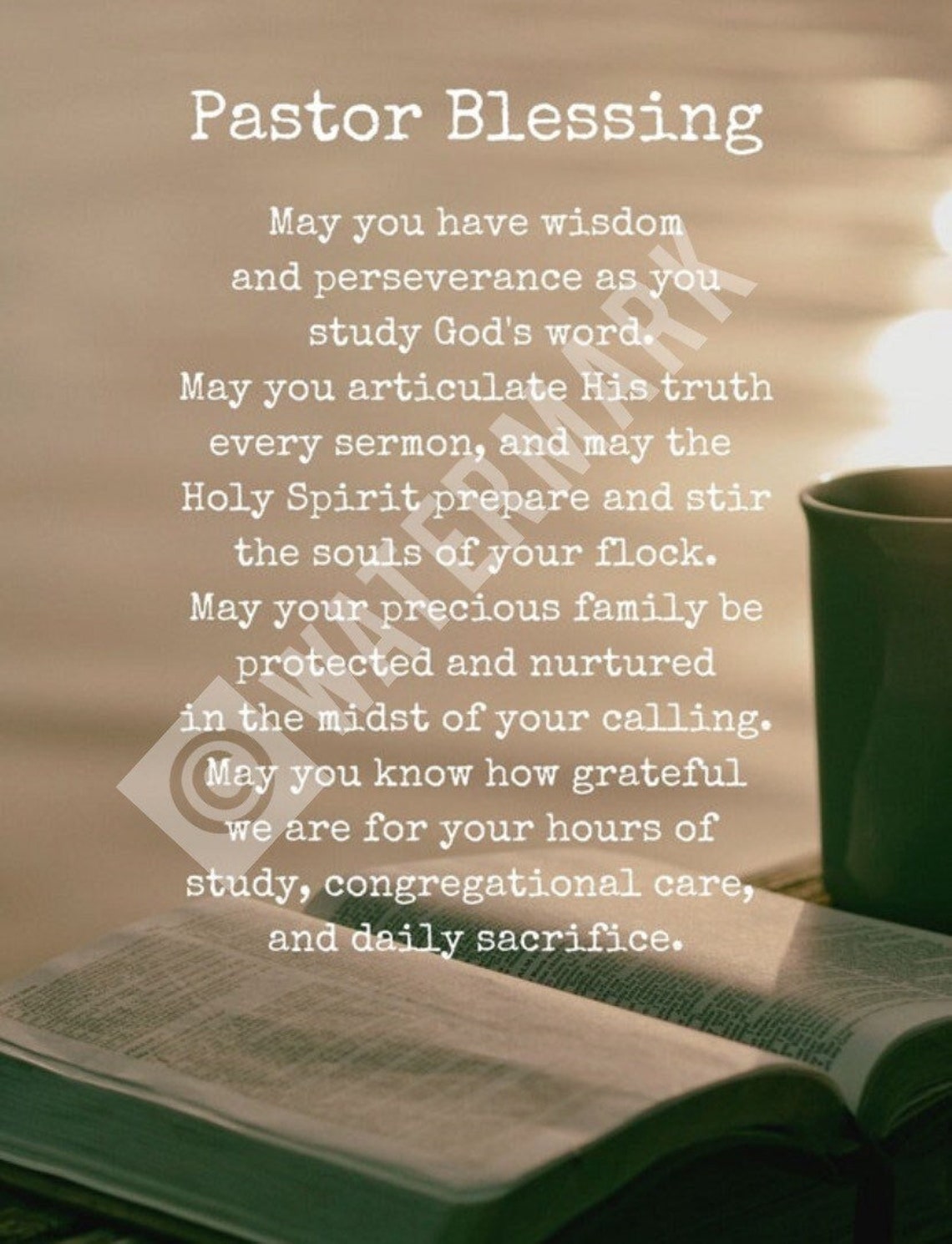 Pastor Appreciation PRINTABLE Gift - Preacher Gift - Youth Pastor Gift ...