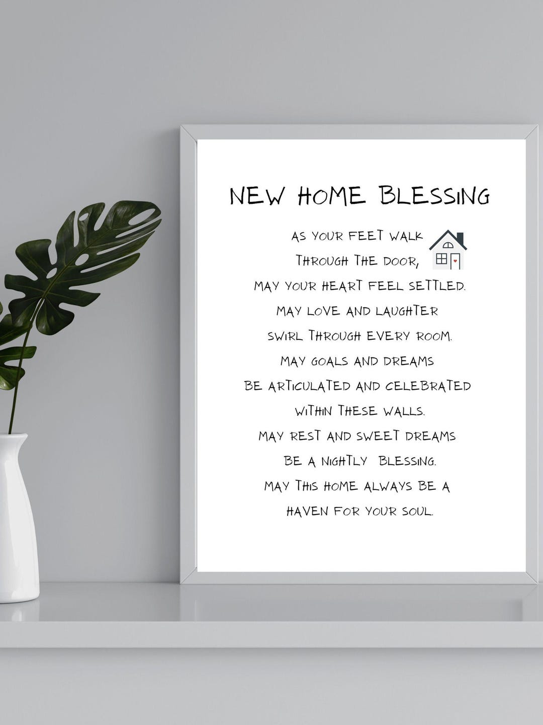 Personalized New Home Blessing Printable, Housewarming Gift (digital ...