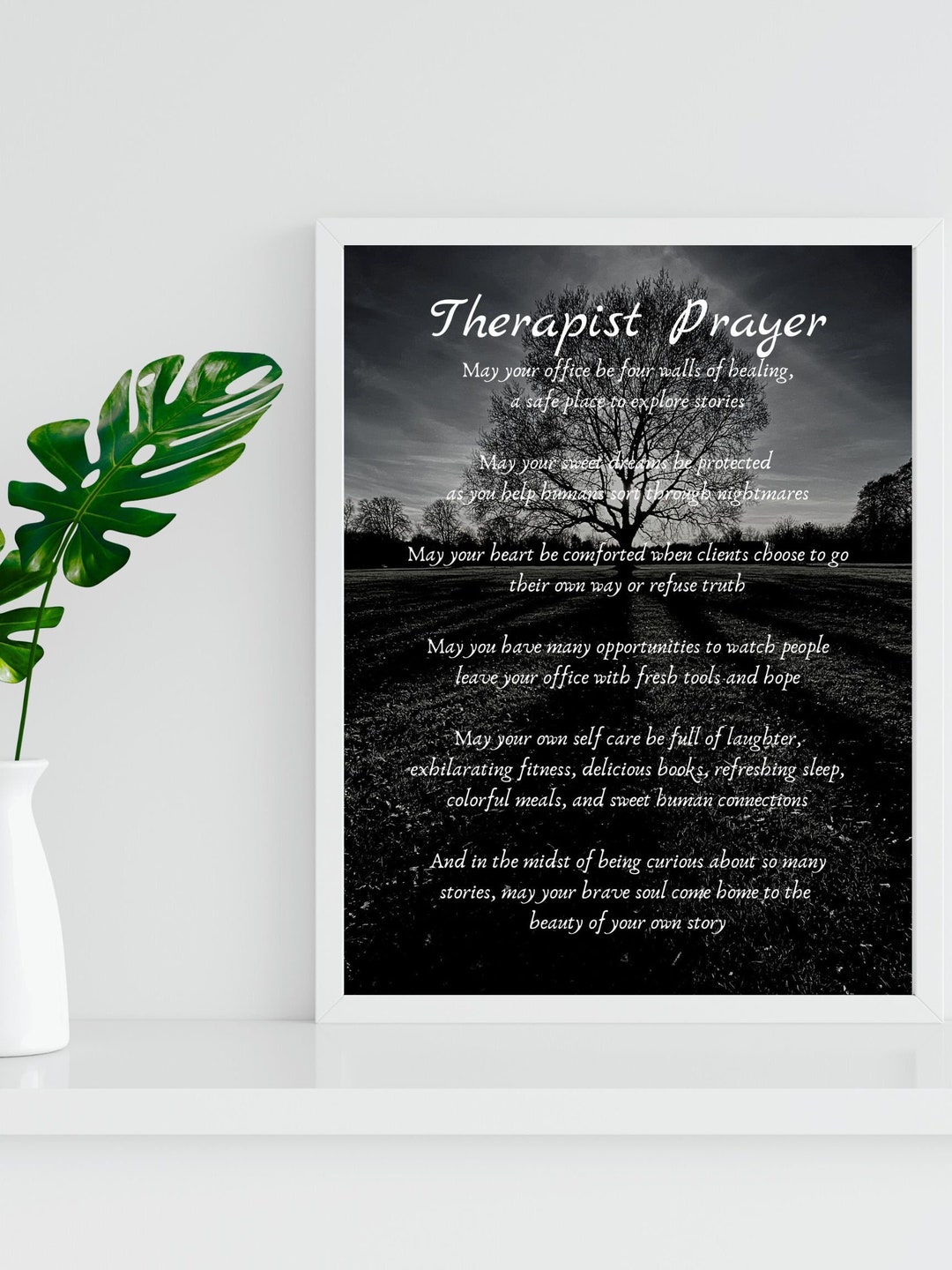 Therapist Prayer Print – Counselor Gift, Psychologist Art (PDF & JPG ...