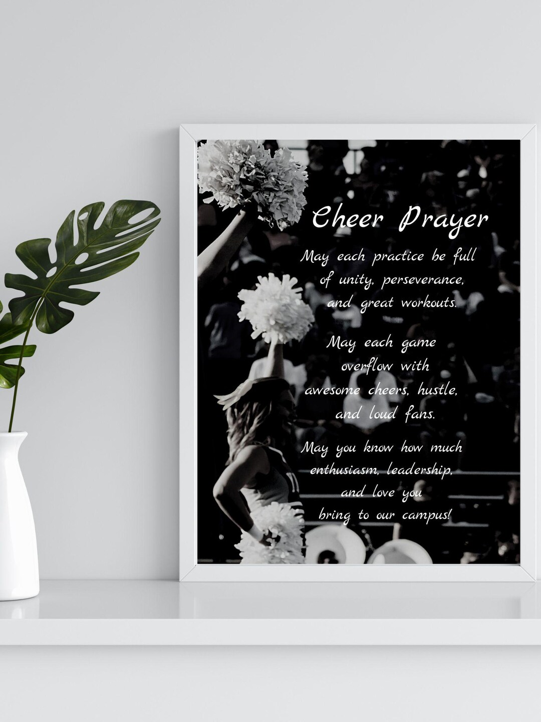 Cheerleader PRINT Gift Idea Cheerleader Prayer Cheerleader Senior Night ...