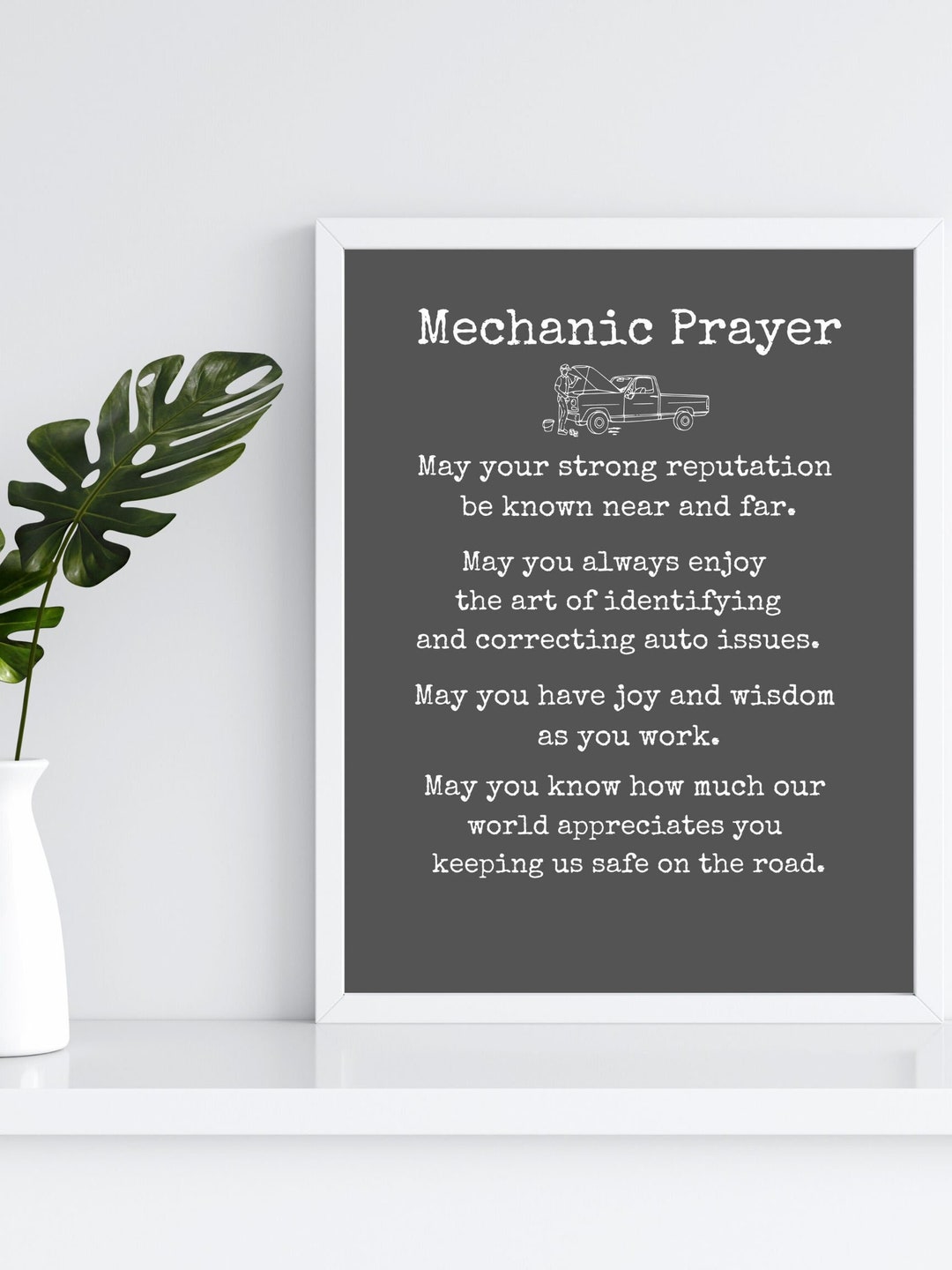 Mechanics Prayer Printable, Gift for Mechanics, Shade Tree Mechanic ...