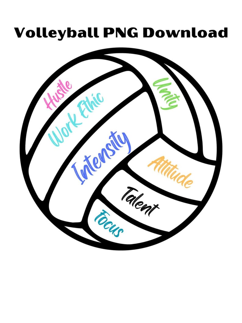Volleyball Ball PNG and SVG Sublimation Design, Volleyball Game Png and ...