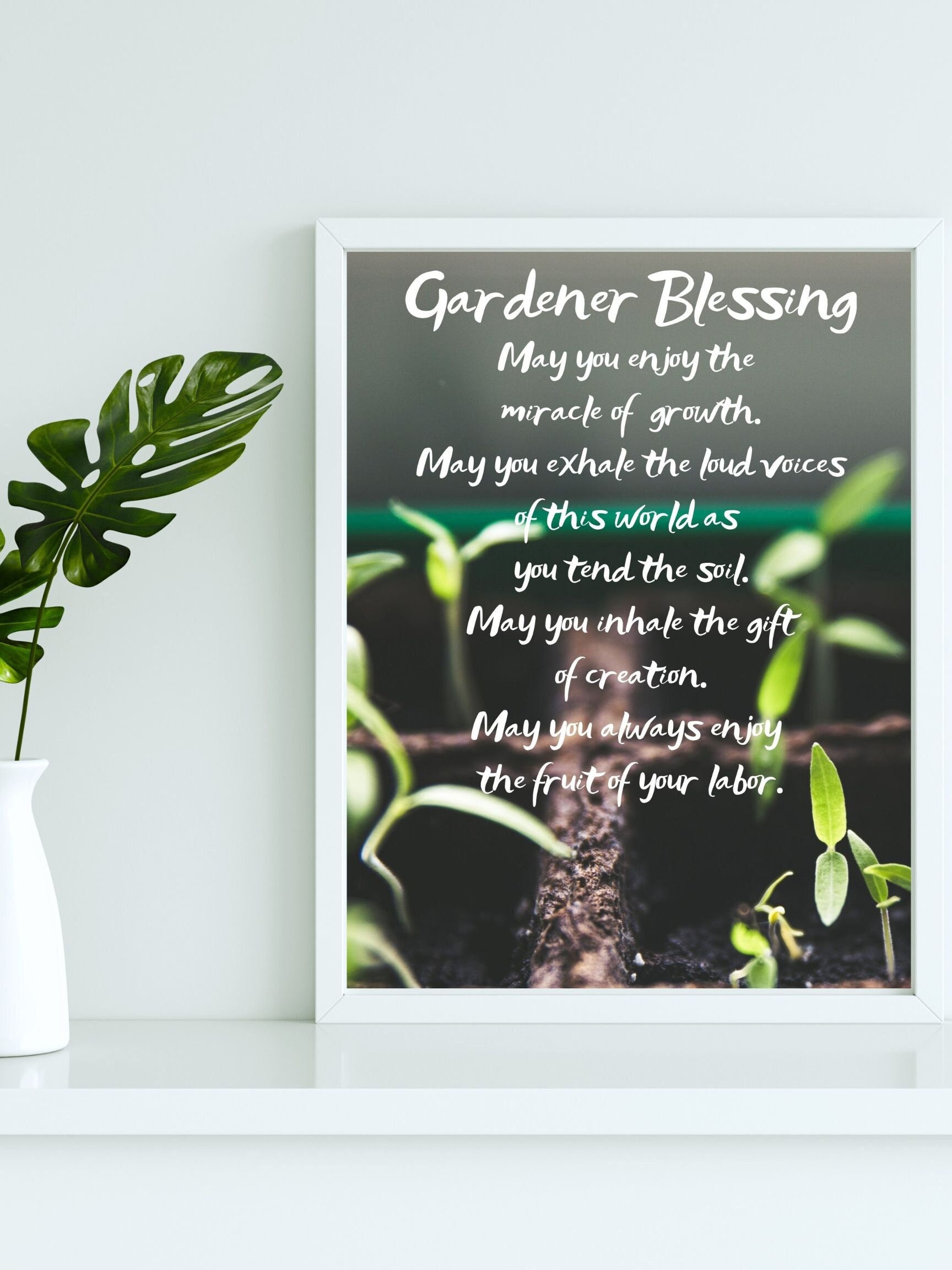 Gift for Gardener Mother's Day Gift Garden Prayer Garden Blessing ...