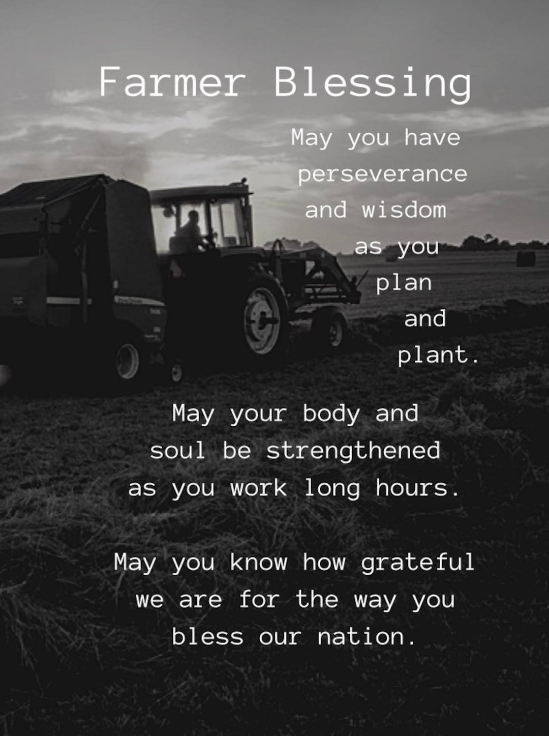 Farmer PRINTABLE Gift Ideas - Farm Prayer - Farmer Christmas Gift ...