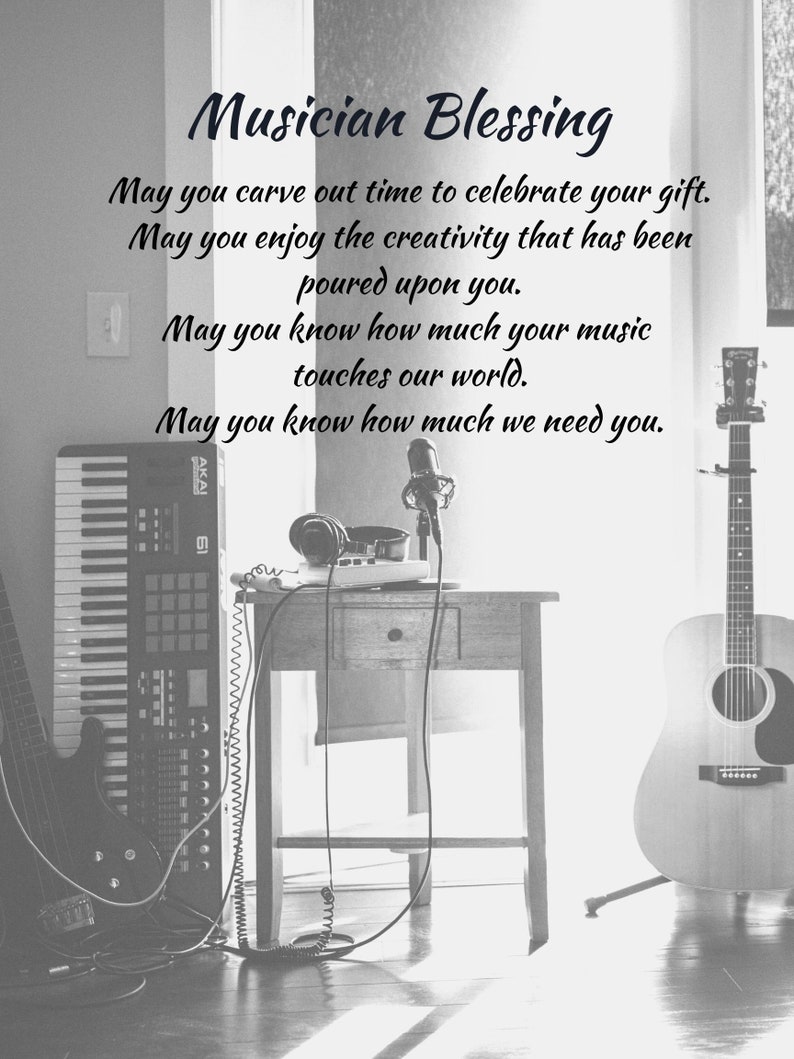 Musician PRINTABLE Gift - Music Teacher Gift - Musician Thank You ...