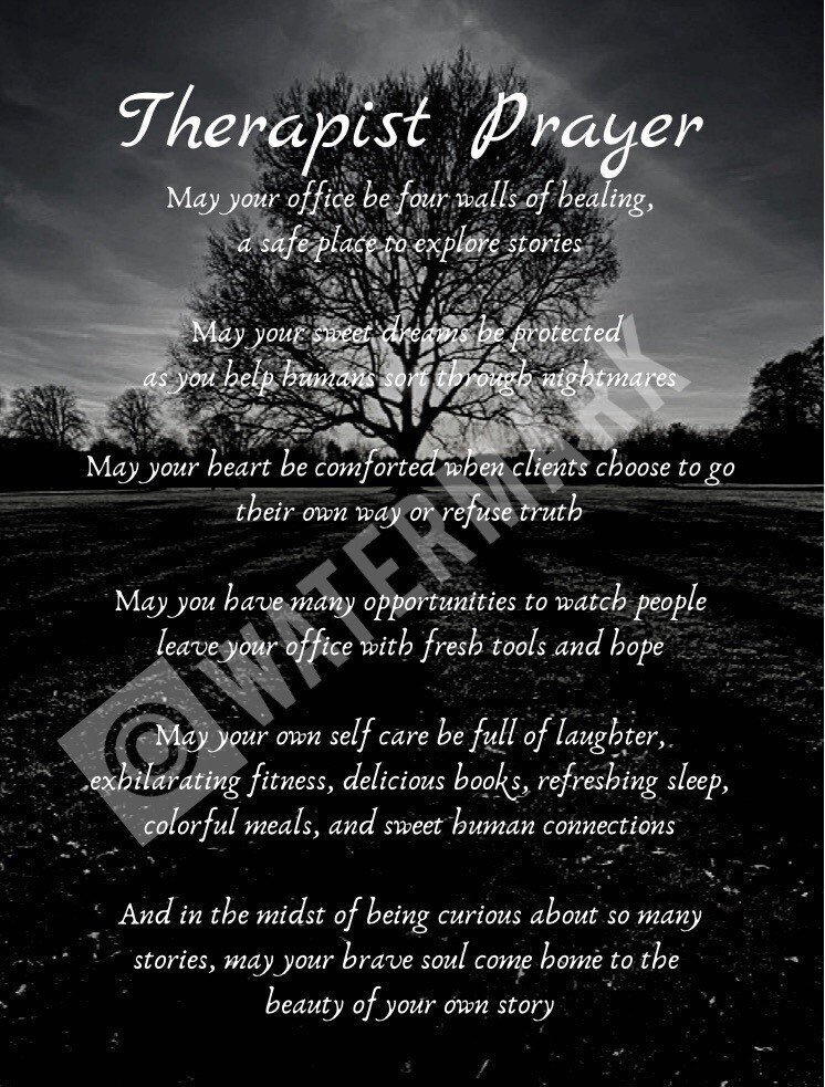 Therapist Prayer Print – Counselor Gift, Psychologist Art (PDF & JPG ...