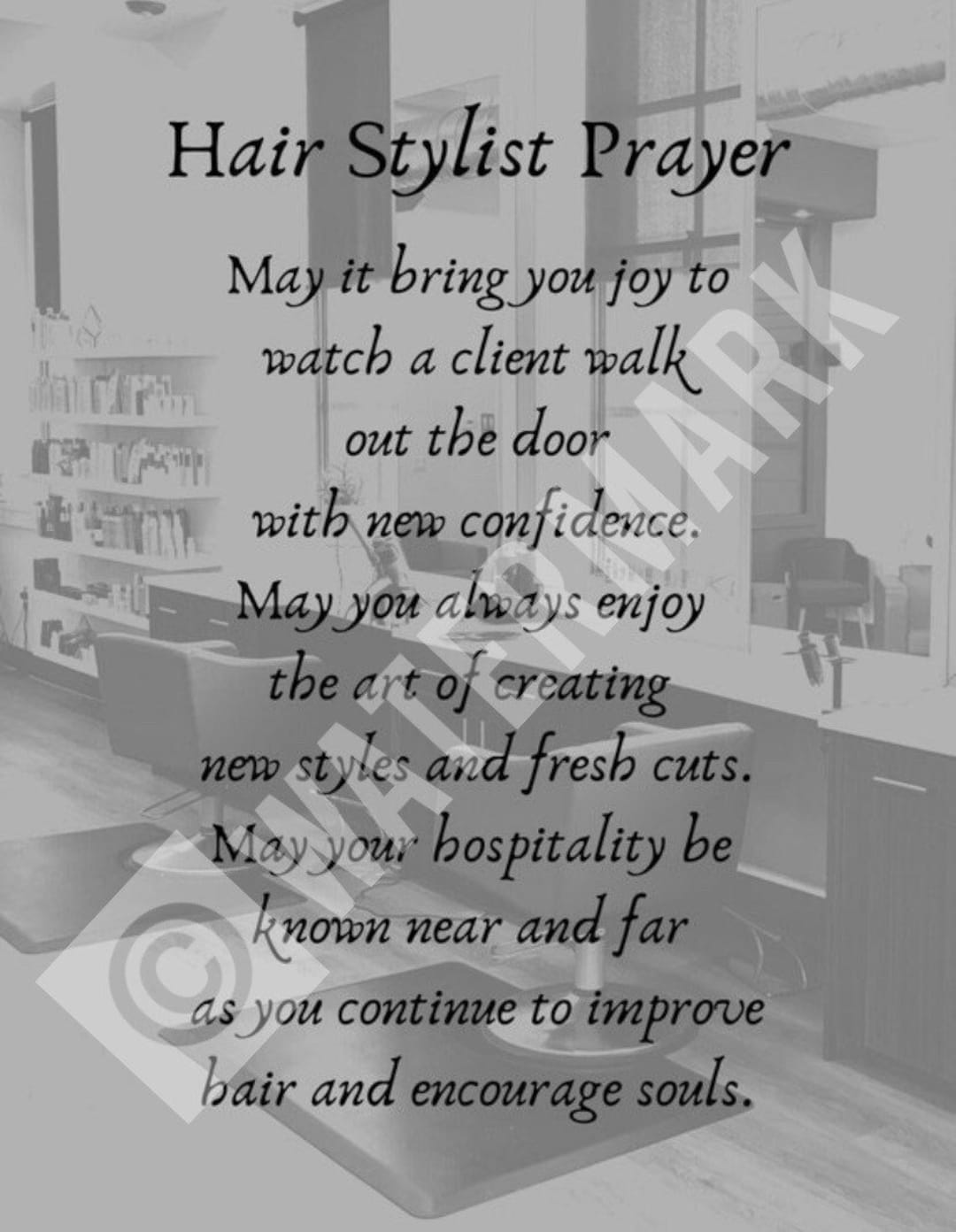 Hair Stylist Prayer - Gift for Barber (printable) - Etsy