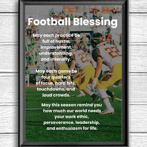 Personalized Football Blessing - Football Player Gift - Customized ...
