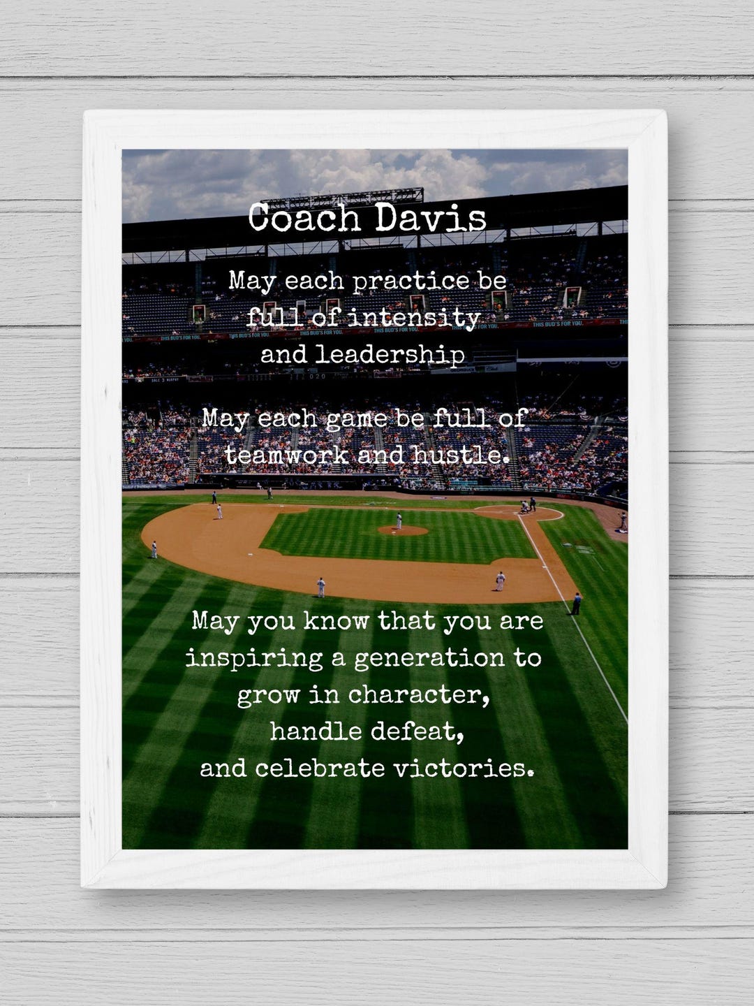 Personalized Baseball Coach Prayer Print – Thank You Gift (digital ...