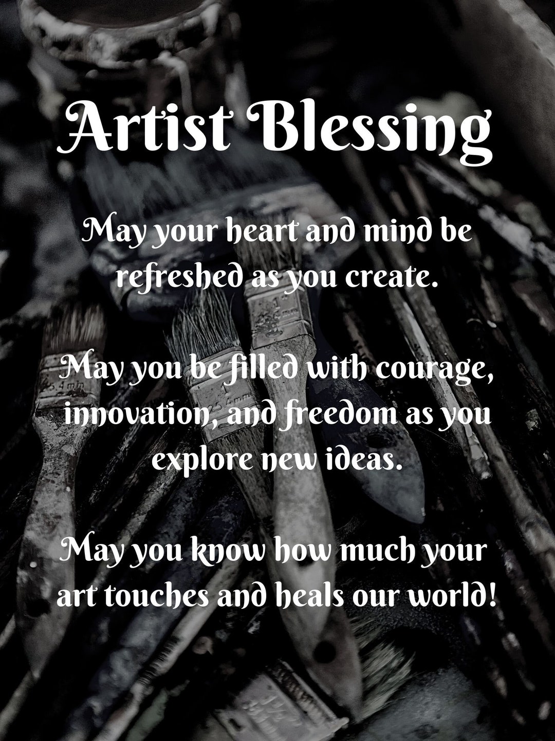 Artist PRINTABLE Gift Idea - Artist Prayer - Art Teacher Gift Idea ...