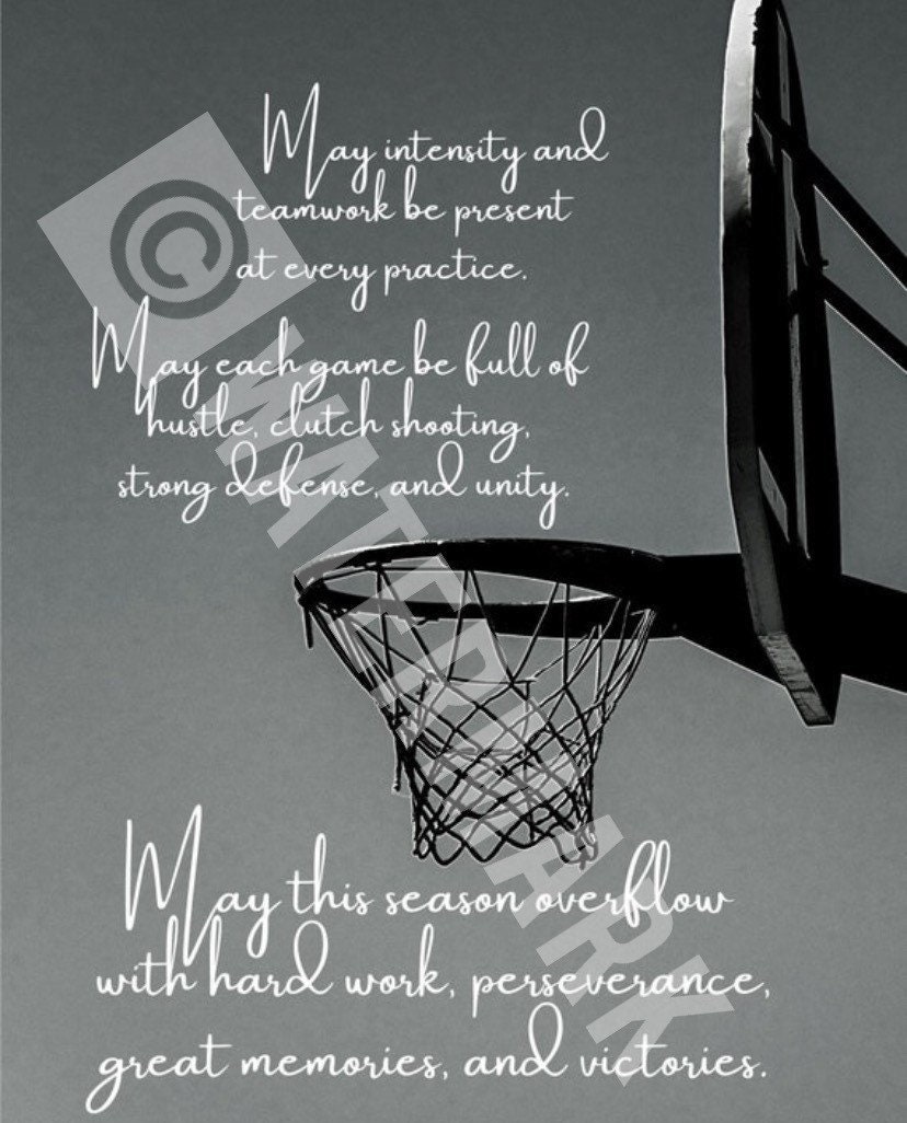 Basketball Prayer Printable – Team Gift, Coach Blessing (JPG & PDF) - Etsy