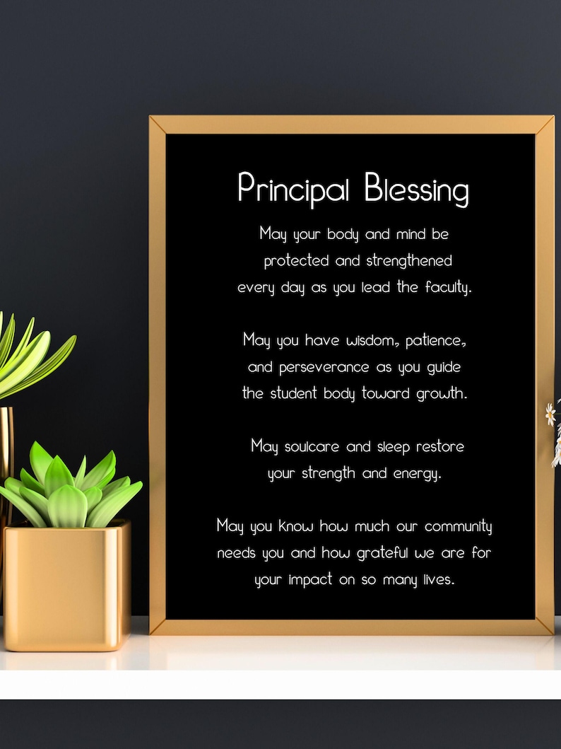 School Principal PRINTABLE Gift Ideas - Personalized Principal Prayer ...