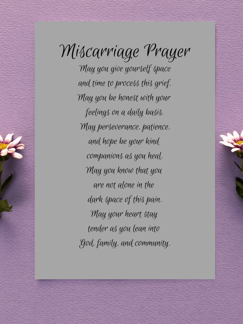 Miscarriage Prayer Print, Baby Loss Gift (digital Download) - Etsy