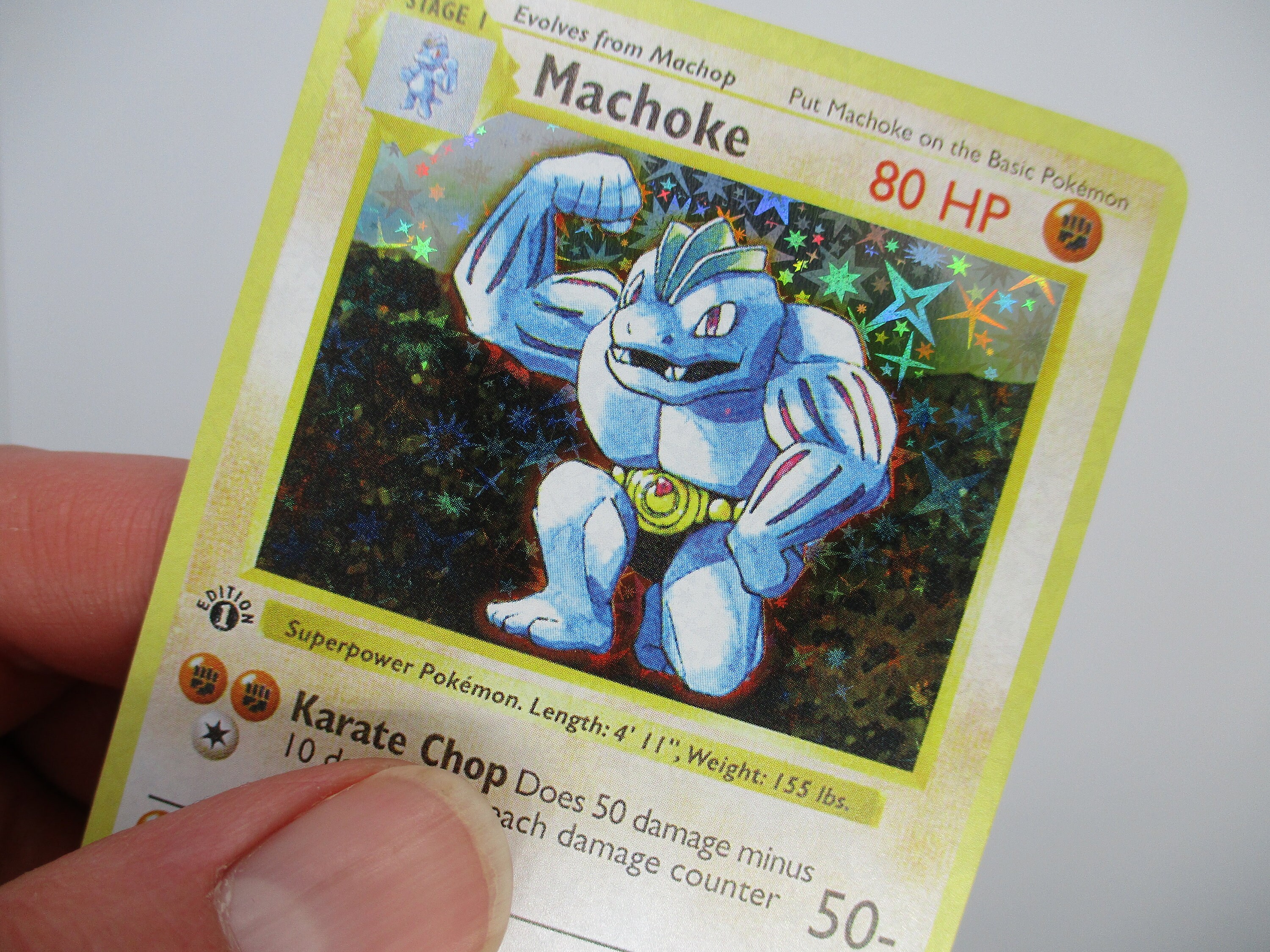 Machamp Machop & Machoke 1st Edition Base Set 3 Cards | Etsy