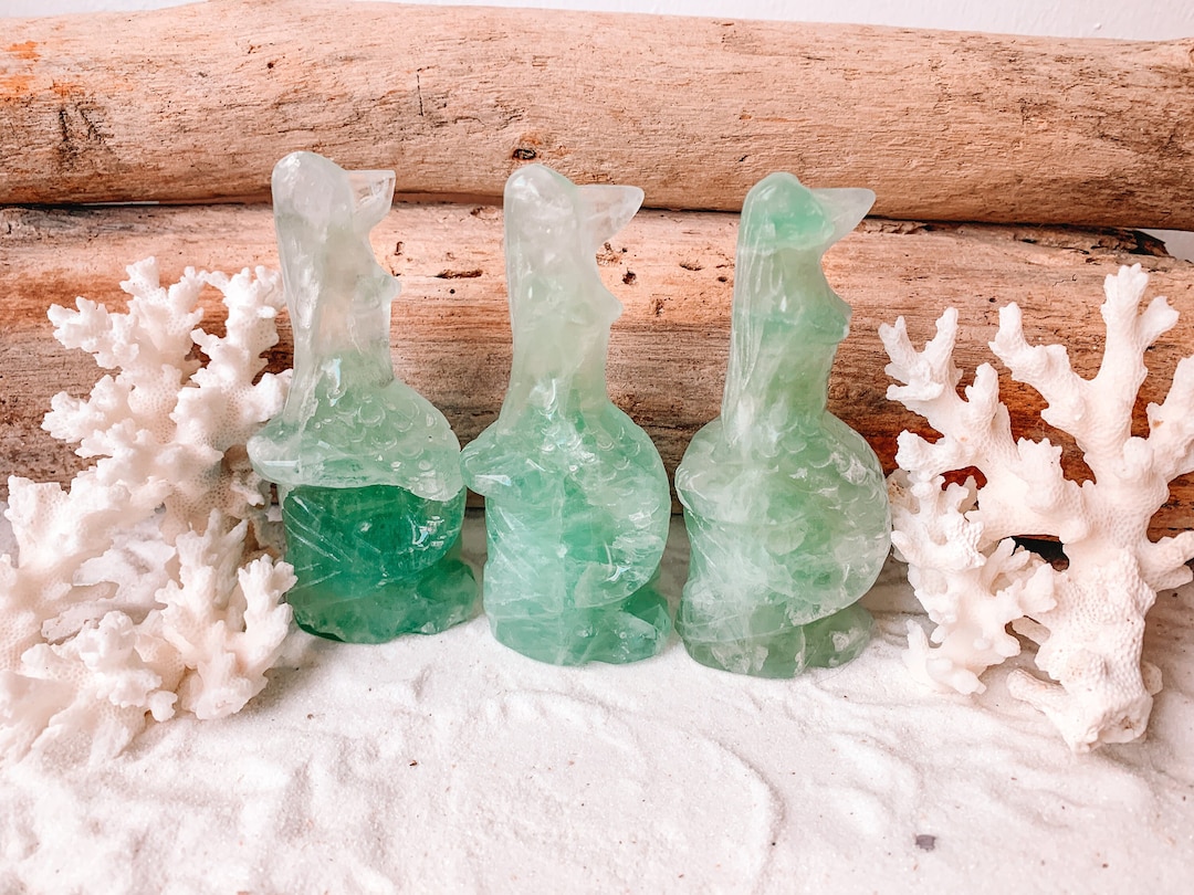 Green Fluorite Mermaid Figurine | Mermaid Carving | Carved Mermaid ...