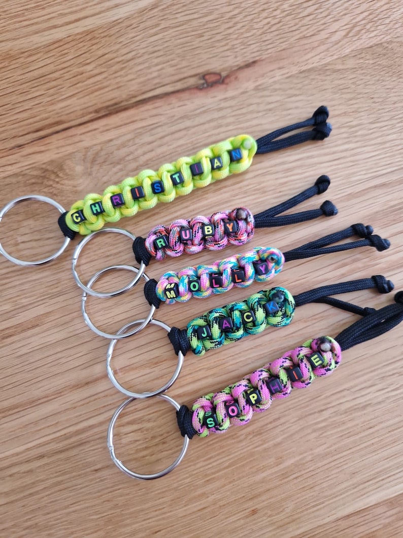 Personalised Para Cord Keyrings-buy 2 GET 1 FREE - Etsy