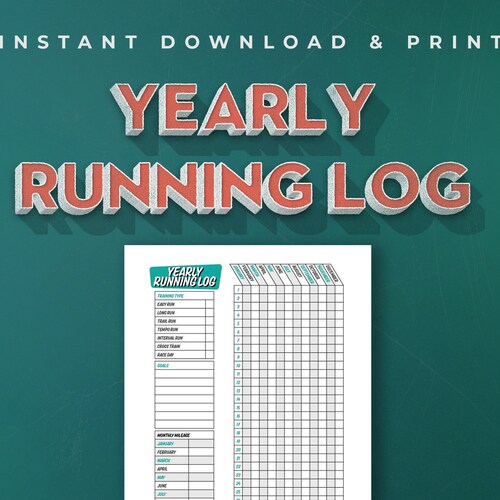 Printable Running Log Template Running Tracker Cardio - Etsy