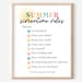 Summer Screentime Checklist Printable Summer Chore Chart Kids Summer ...