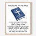 Pledge to the Bible Bible Pledge of Allegiance Christian Classroom ...