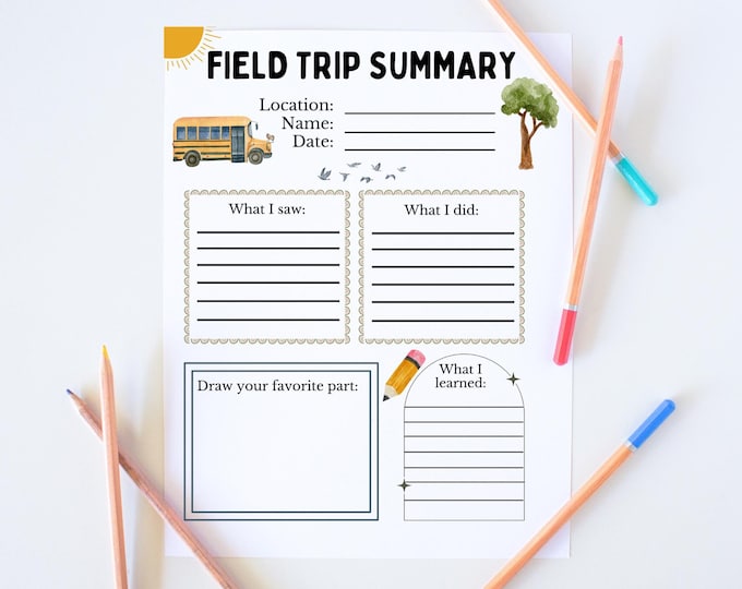Field Trip Form - Etsy