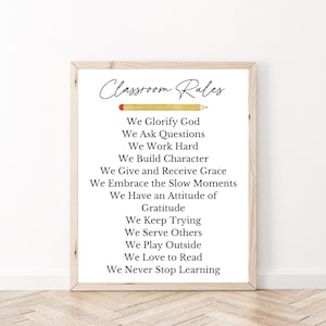 Christian Classroom Rules Christian Preschool Catholic Classroom Room ...