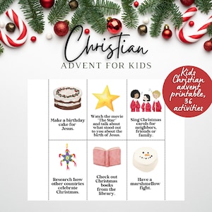 Christian Advent Calendar Printable for Kids Advent Calendar Diy Advent ...