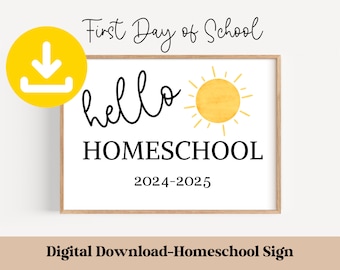 Homeschool 1st Day Sign - Etsy