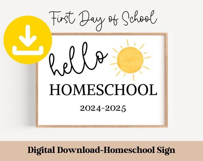 Homeschool 1st Day Sign - Etsy