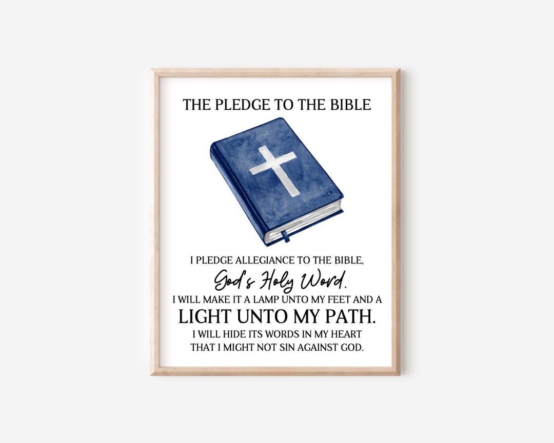 Pledge to the Bible Bible Pledge of Allegiance Christian Classroom ...