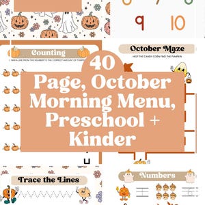 October Morning Menu Charlotte Mason Halloween Morning Menu Preschool ...