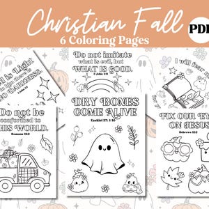 Christian Halloween Coloring Page Kids Christian Fall Coloring Page ...