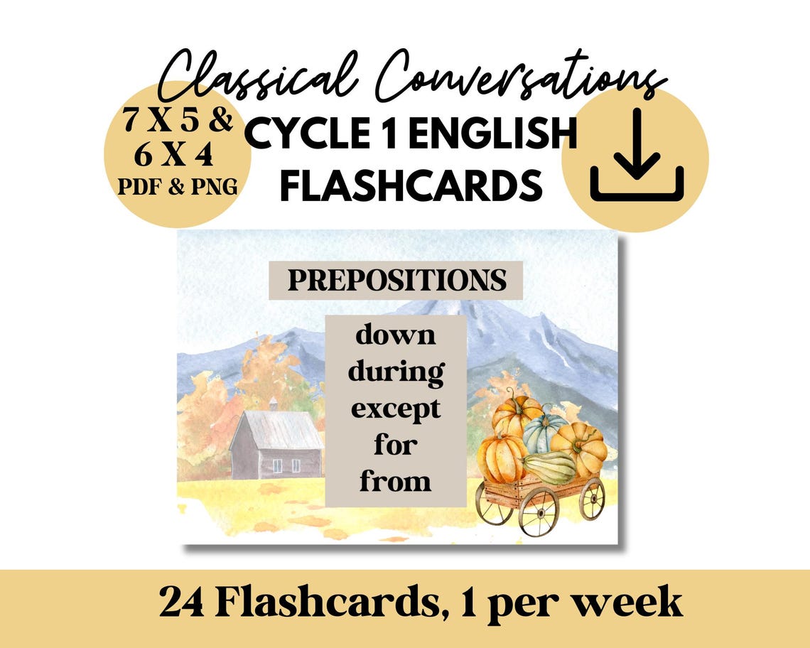 Classical Conversations Cycle 1 English Flashcards Cycle 1 English ...