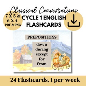 Classical Conversations Cycle 1 English Flashcards Cycle 1 English ...