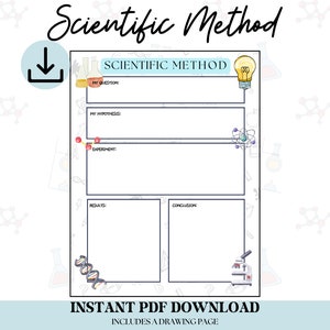 Scientific Method Worksheet Homeschool Science Project Printable ...
