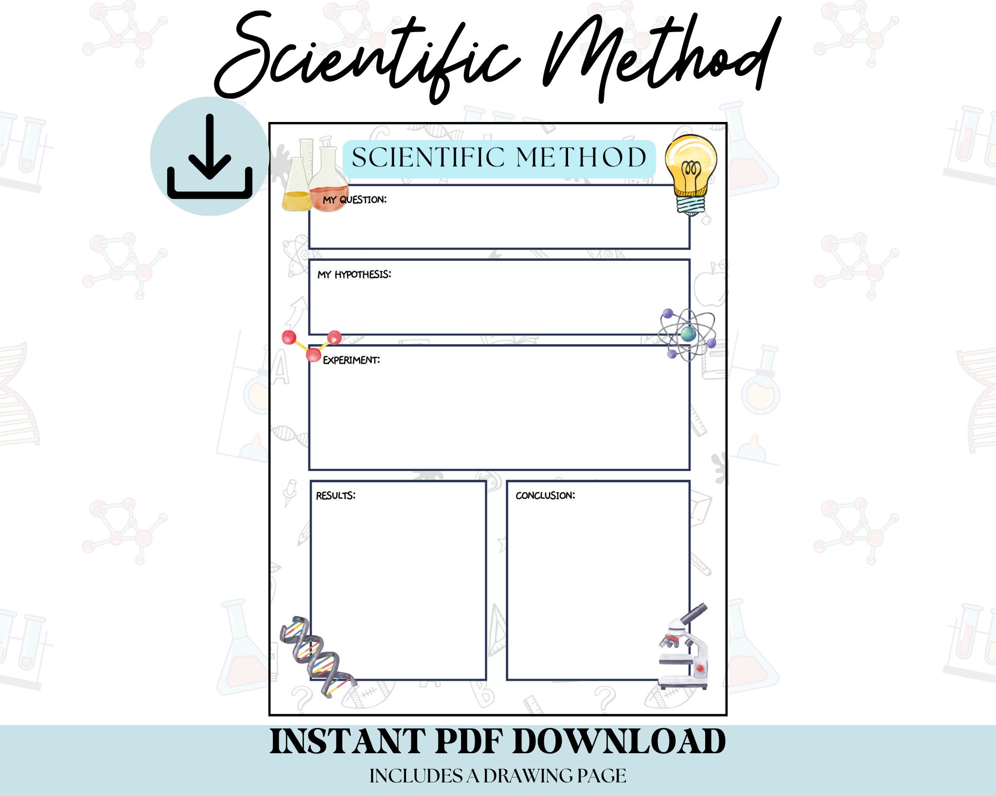 Scientific Method Worksheet Homeschool Science Project Printable ...