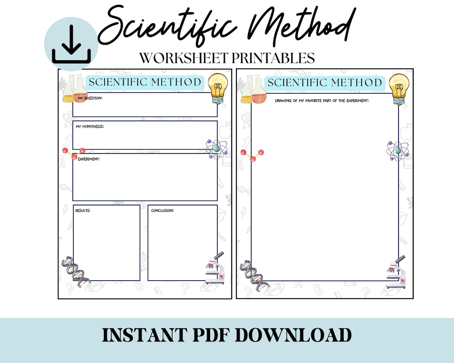 Scientific Method Worksheet Homeschool Science Project Printable ...