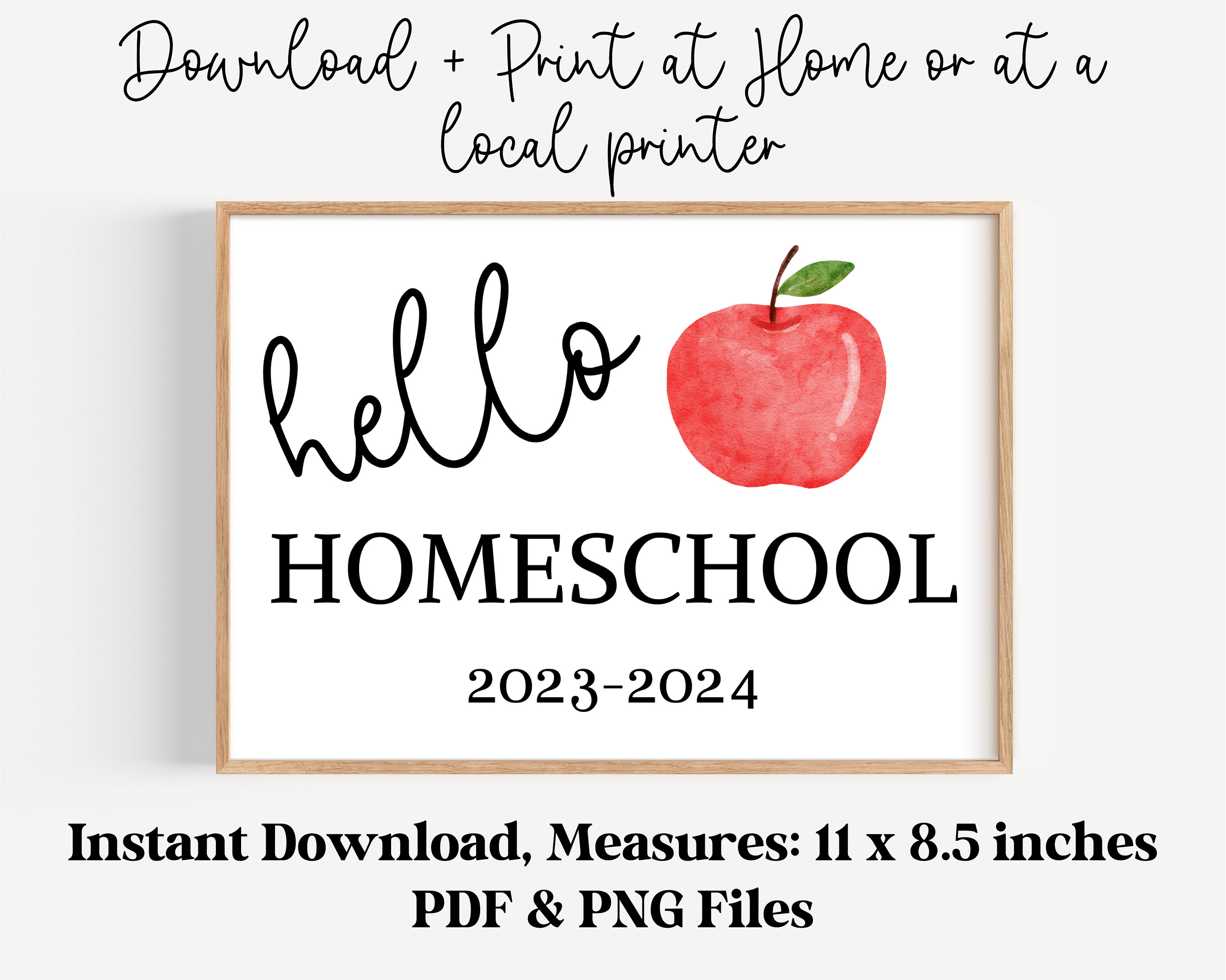 First Day of Homeschool Sign Digital Download Hello Homeschool - Etsy