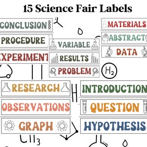 Science Fair Label Scientific Method Printable Science Experiment ...
