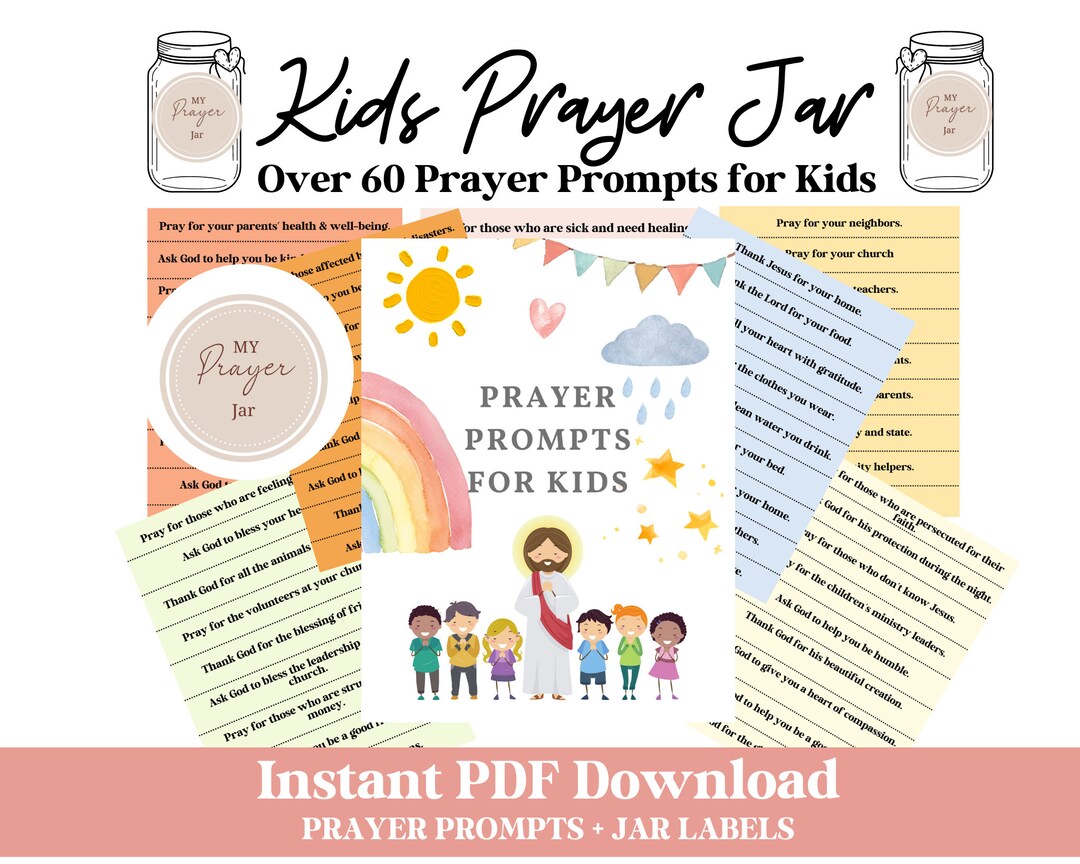 Prayer Prompt for Kids Prayer Jar Activity Prayer Kids Cards Prayer ...