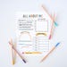 All About Me Worksheet Kids Time Capsule Teacher Resources Favorite ...