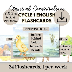 Classical Conversations Cycle 1 English Flashcards Cycle 1 English ...