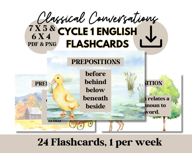 Classical Conversations Cycle 1 English Flashcards Cycle 1 English ...