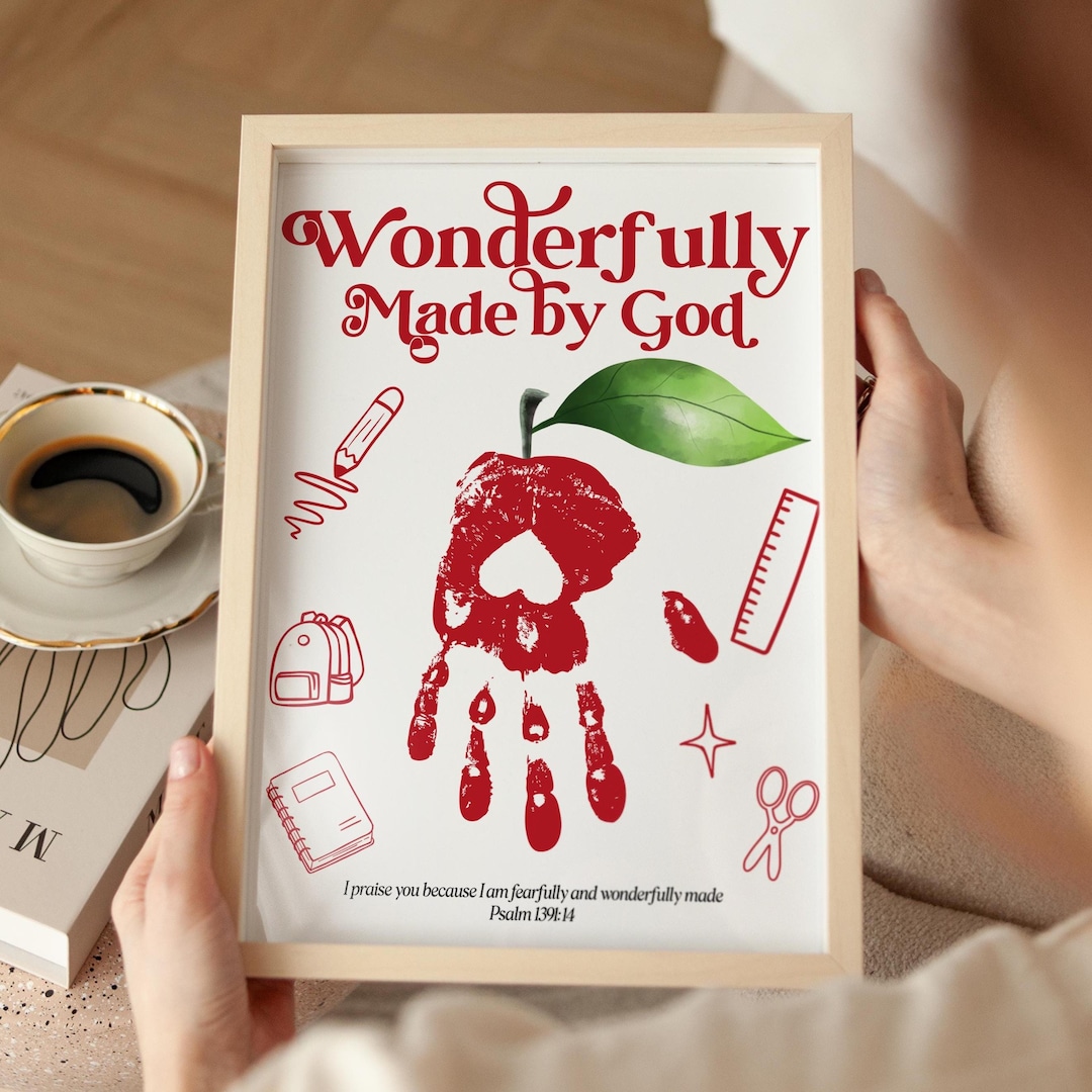 Christian Back to School Handprint Craft Fall Sunday School Activity ...