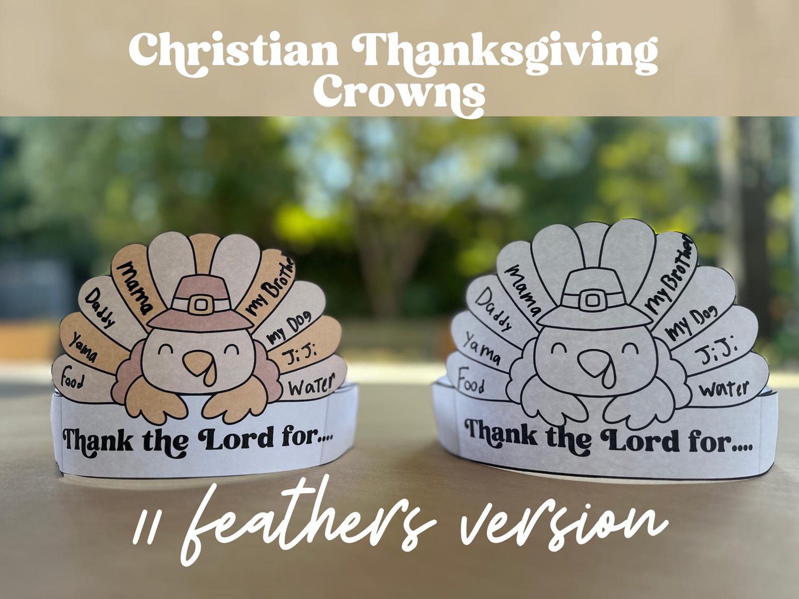 Christian Thanksgiving Turkey Crown Craft Sunday School Christian ...