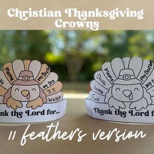 Thanksgiving Gratitude Turkey Crown Printable Activity for Kids Give ...